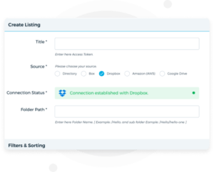 WordPress Cloud Plugin | WP Display Files Pro | Files and Folders Listing