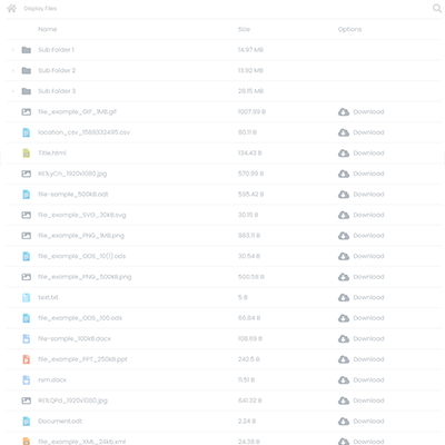 Listing From Box - List View - WP Display Files